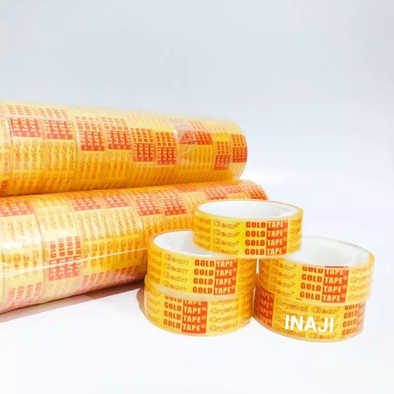 Jual Isolasi Bening Gold Tape / Isolasi Kado / Ukuran Kecil | Shopee ...