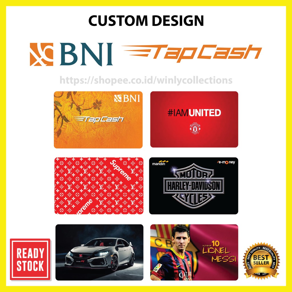 Jual CUSTOM BNI TAPCASH ETOLL E-MONEY DESAIN GAMBAR SUKA SUKA BEBAS ...