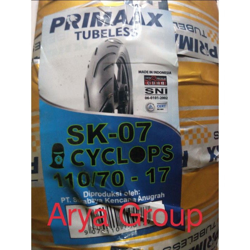 Jual Ban tubeless Primaax 110/70-17 SK-07 90/80-17 primax SK 07 | Shopee Indonesia