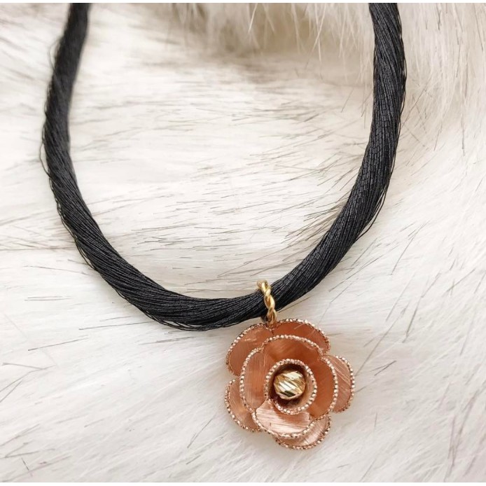 Jual LIONTIN EMAS BUNGA MAWAR CANTIK ORI ITALY ROSE GARDEN FLOWER - 75% ...