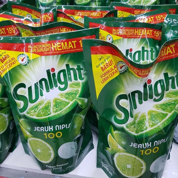 Jual Sunlight Sabun Cuci Pencuci Piring Jeruk Nipis 100 1500ML 1.5L 1.5 L | Shopee Indonesia