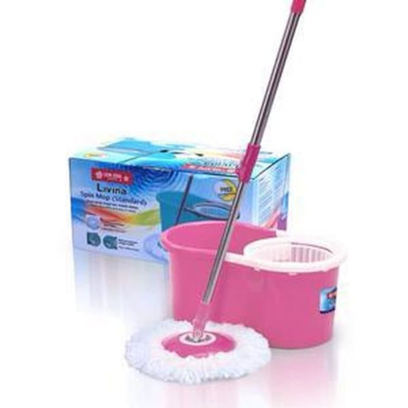 Jual LION STAR Livina Spin Mop tongkat pel + bak ( Deluxe , standard ...