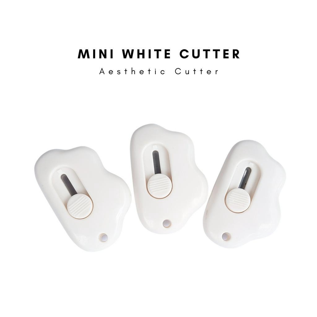 Jual Cutter Mini Putih - Cutter Mini Aesthetic | Shopee Indonesia