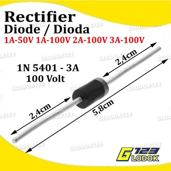 Jual Dioda Diode Rectrifier DIP IN5401 1N5401 1N IN 5401 3A 100V ...