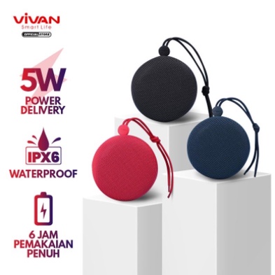 Jual VIVAN Speaker Bluetooth VS2 V5.0 Portable Mini Wireless Outdoor ...