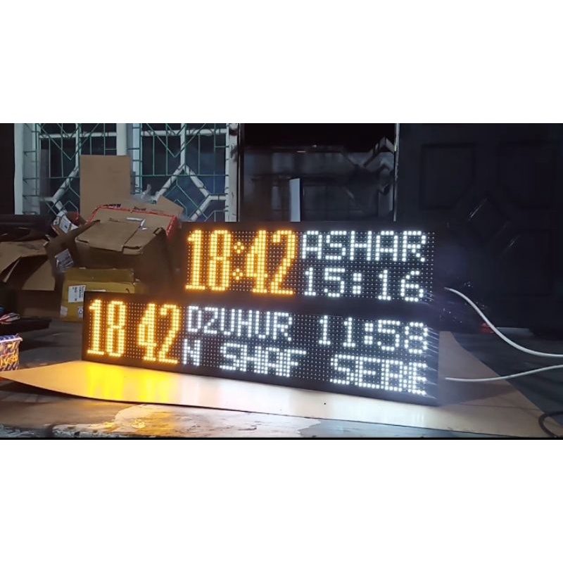 Jual Jam digital sholat 100cm x 20cm | Shopee Indonesia