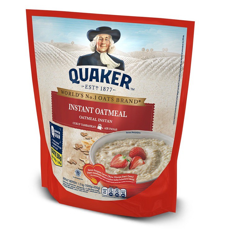 Jual Quaker Oatmeal Merah 1,2 KG (0995) | Shopee Indonesia