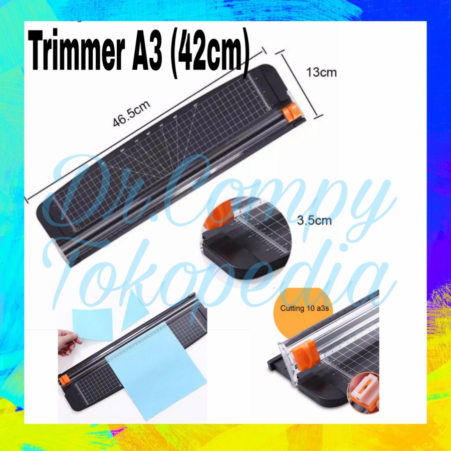 Jual Paper trimmer cutter alat pemotong kertas 42cm A2 A3 A3+ A4 A5 F4 ...
