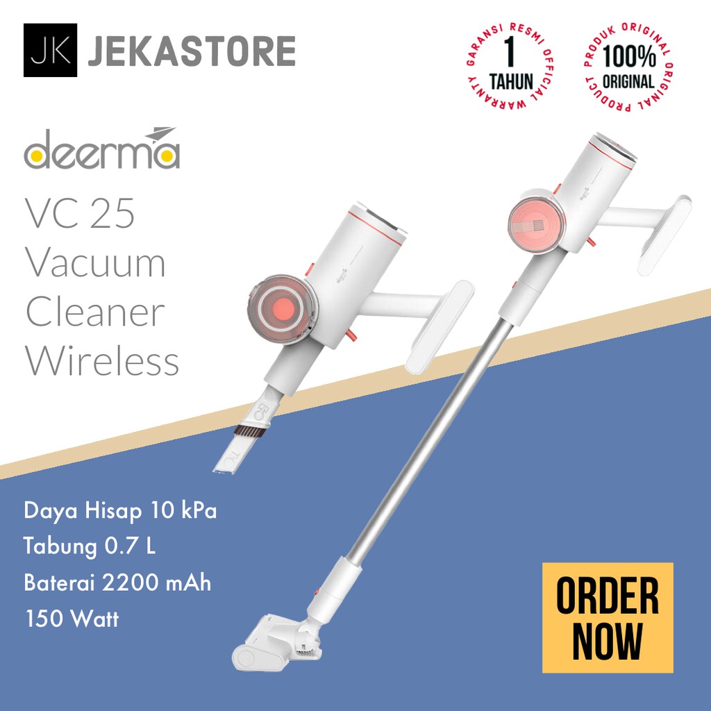 Jual Deerma VC25 Handheld Wireless Vacuum Cleaner | Shopee Indonesia
