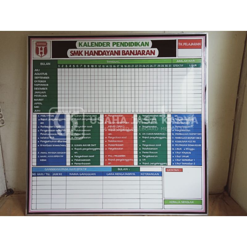 Jual Papan Data Kalender Pendidikan | Shopee Indonesia