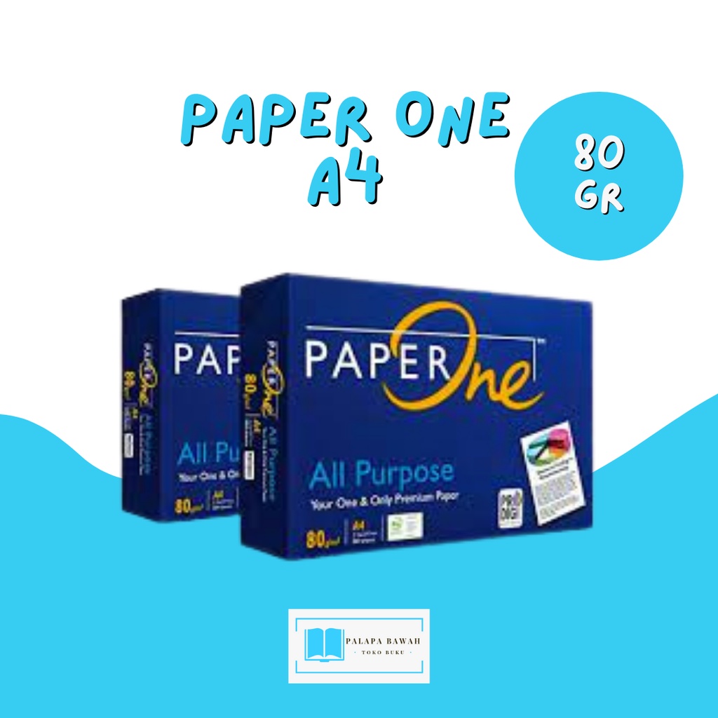 Jual PAPER ONE KERTAS PRINT HVS A4,F4 / 75,80 GRAM[ PER RIM ] | Shopee Indonesia