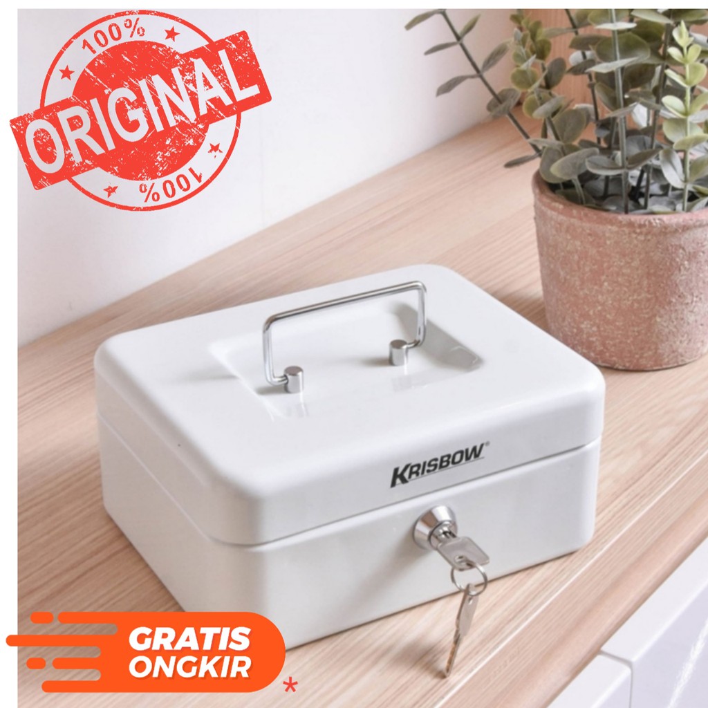 Jual Krisbow Cash Box 20 Cm - Putih | Shopee Indonesia