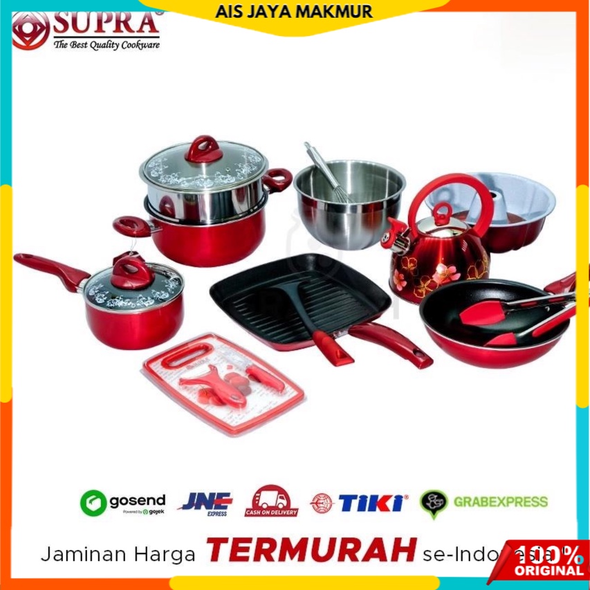 Jual Panci Supra Set 17 Pcs Absolute Merdeka / Panci set supra merdeka ...