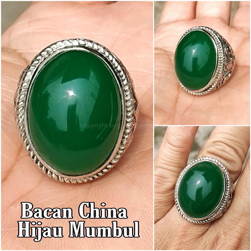 Jual CINCIN BATU AKIK BACIN IJO BOTOL BIG SIZE | Shopee Indonesia