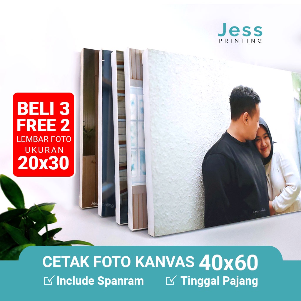 Jual Cetak Foto Kanvas 40x60 Include Bingkai Spanram Bahan Canvas ...