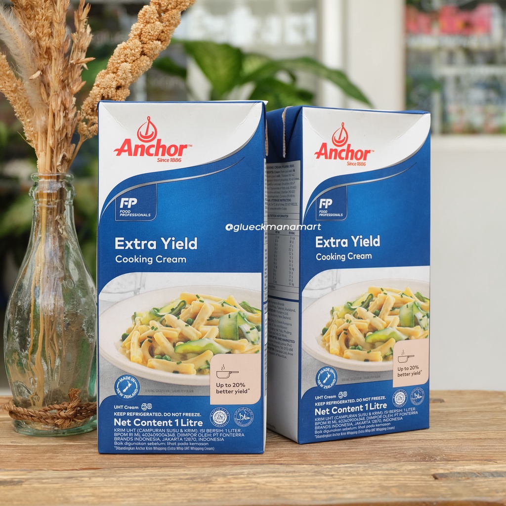 Jual Cooking Cream Anchor Extra Yield 1L - Krim Masak Anchor | Shopee ...