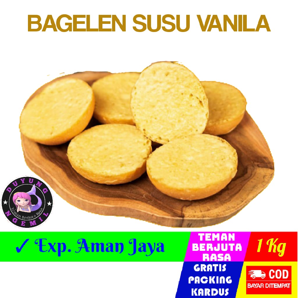 Jual [1Kg] Bagelen Vanila / Roti Bagelan Bandung | Duyung Ngemil ...