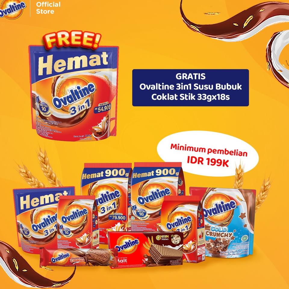 Jual csz-03 Ovaltine Classic Susu Bubuk Coklat 900g x 2 Bag Free Wafer ...