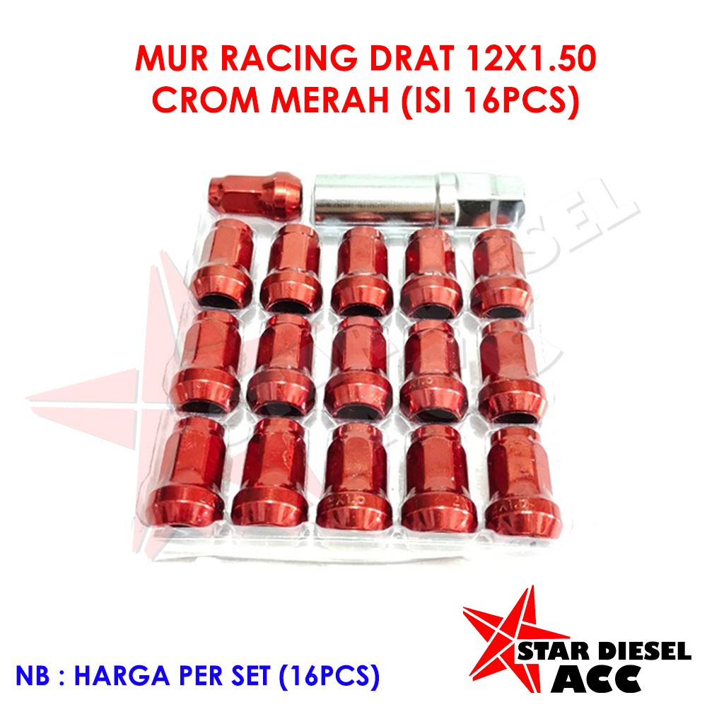 Jual MUR RODA MOBIL UNIVERSAL DRAT 12X1.5 BAUT RODA RUSH XPANDER TERIOS ...