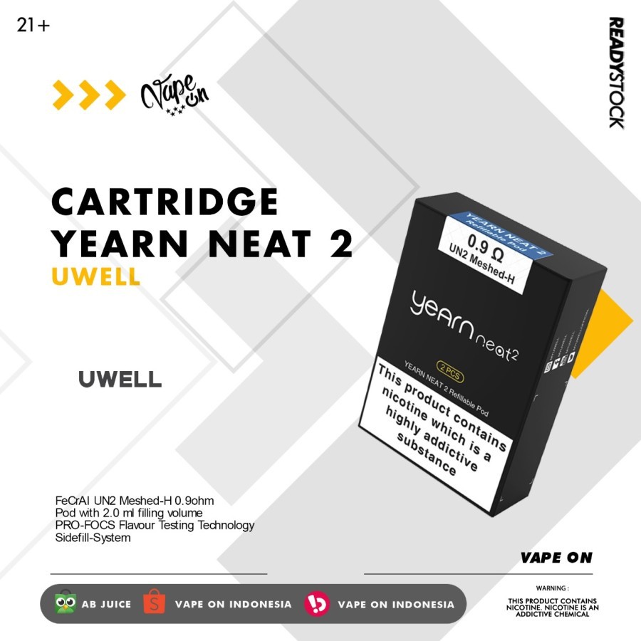 Jual CARTRIDGE YEARN NEAT 2 0.9 OHM 2ML | Shopee Indonesia