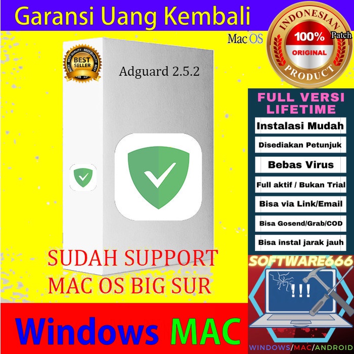 Jual Software Memblokir Iklan: Adguard 2 [Mac] | Shopee Indonesia