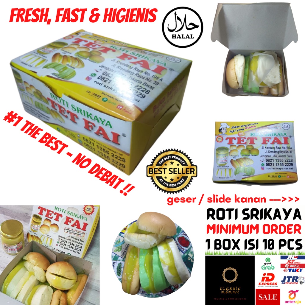 Jual Roti Srikaya TET FAI TETFAI Harga Satuan (Min.Order 10 pcs ...