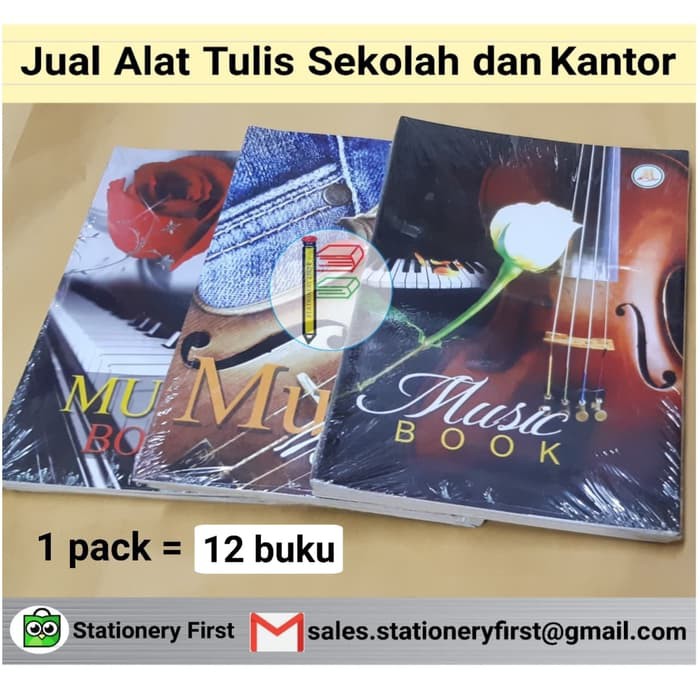 Jual Buku Tulis Musik / Buku Not Balok / Music Book Maxi Merk AA 12 ...