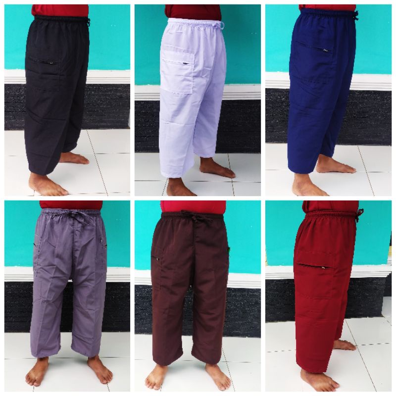 Jual celana komprang sontog pria dewasa 3/4 m,l,xl,xxl,, xxxl | Shopee ...