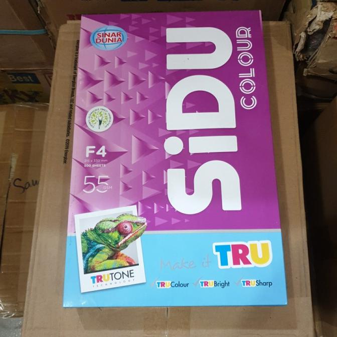 Jual Kertas HVS F4 55 gsm Warna Biru Merah Pink Kuning Hijau Folio ...