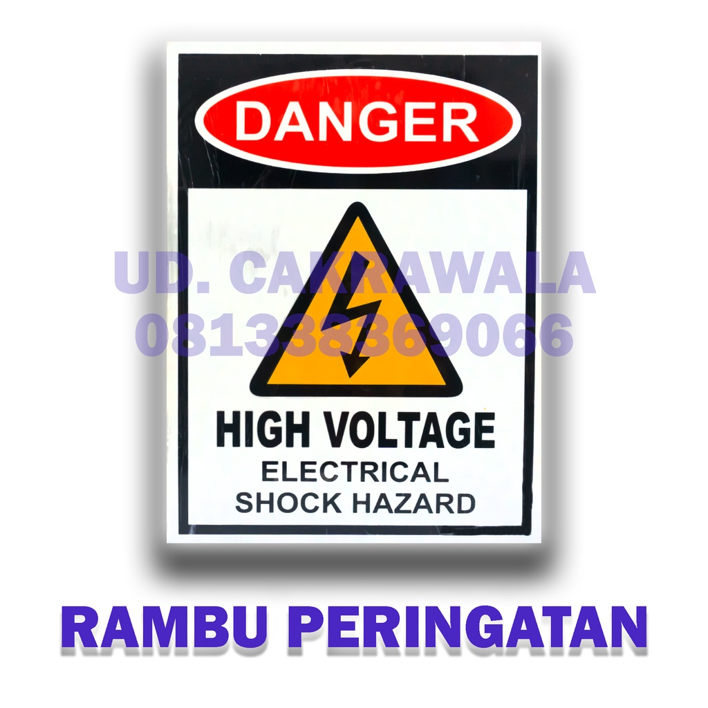 Jual PLAKAT\PLANG\RAMBU PERINGATAN LISTRIK TEGANGAN TINGGI | Shopee ...