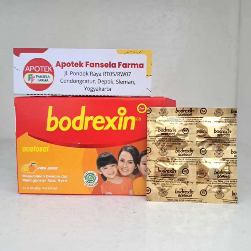 Jual Bodrexin tablet hisap rasa jeruk isi 4strip x 4 tablet Demam Nyeri ...