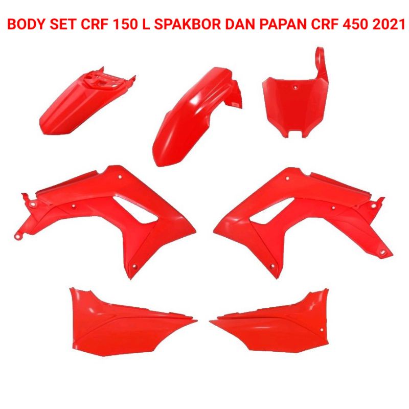 Jual Body set crf 150 L set spakbor dan papan nomor crf 450 2021 body ...