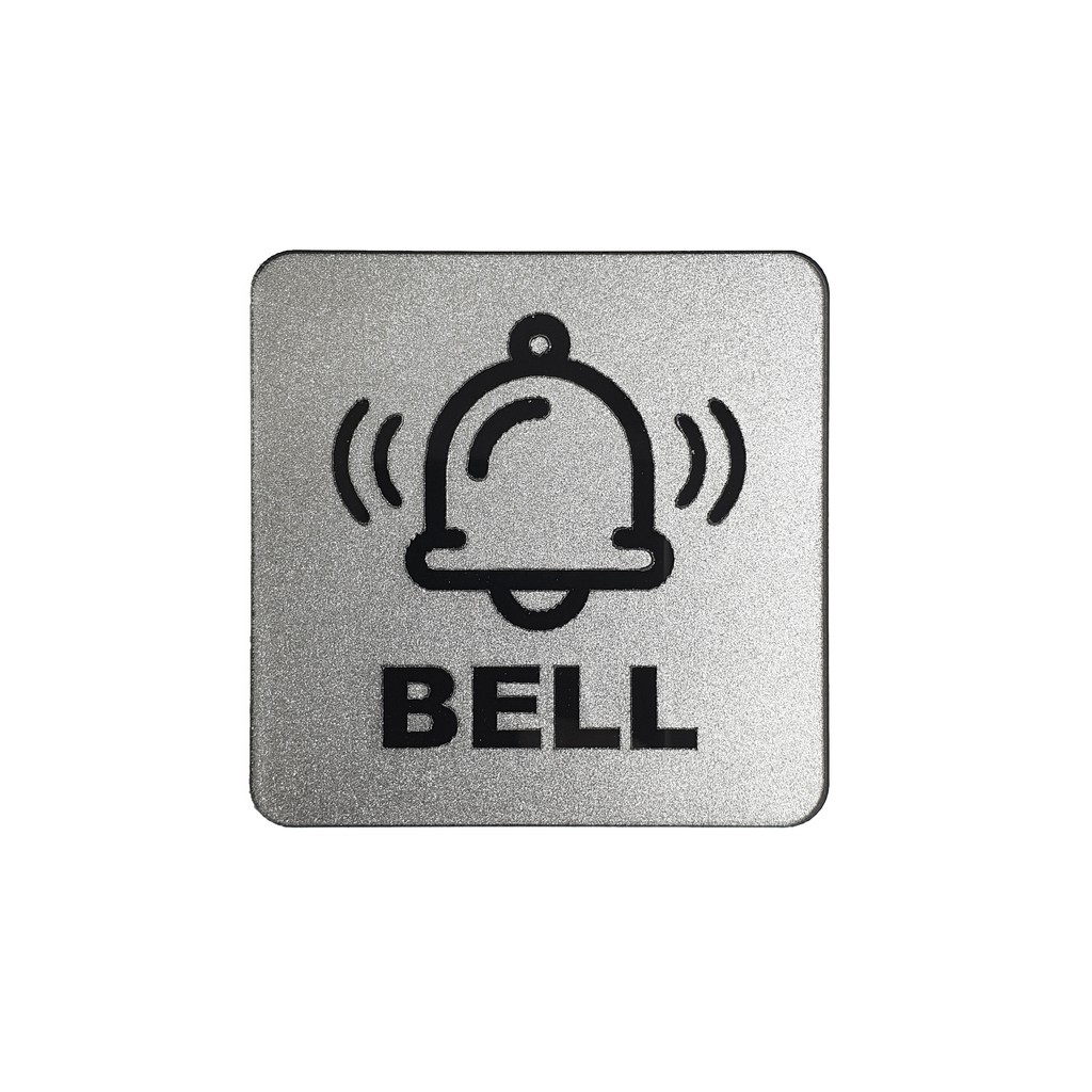 Jual Sign Akrilik - BELL SILVER - Signage Bell Rumah /Bell Meja Bill ...