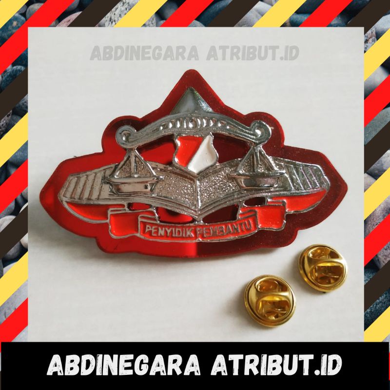 Jual pin BRIVET PENYIDIK polisi PDH Lis mika merah | Shopee Indonesia