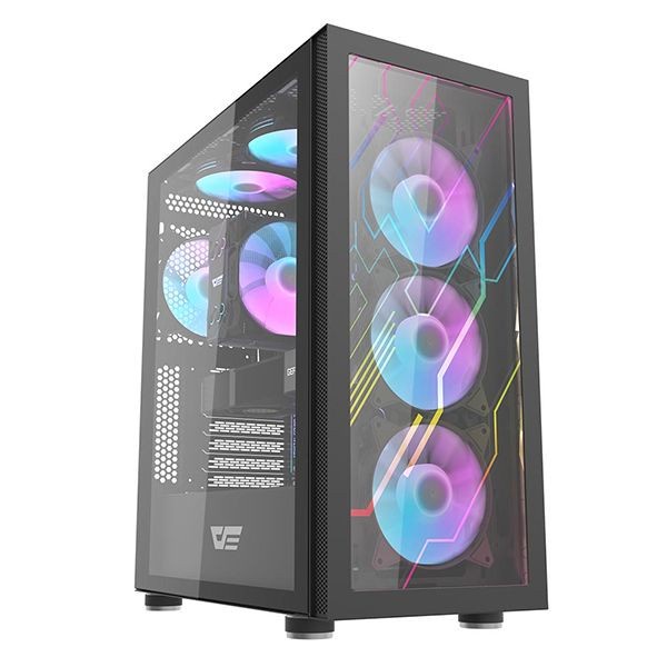 Jual DARKFLASH DK210 GRAFFITI TEMPERED GLASS PC CASE GAMING CHASSIS ...