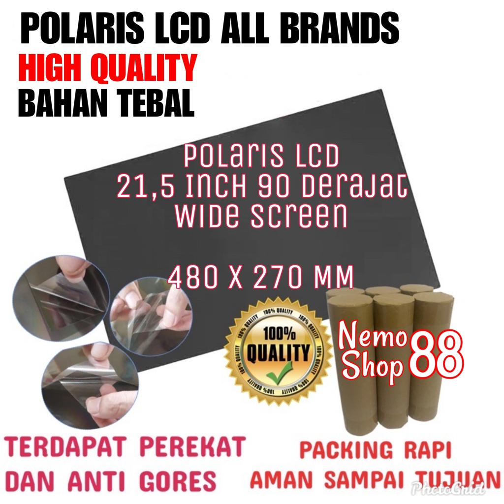 Jual POLARIZER LCD 21,5 INCH 90 DERAJAT WIDE SCREEN POLARISER POLARIS ...