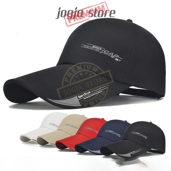 Jual Topi Baseball Topi Golf Pria Outdoor Fashion Line Cap Long Visor ...