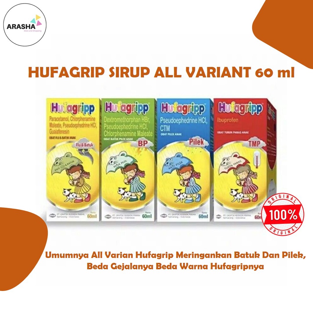 Jual HUFAGRIP HUFAGRIPP SIRUP 60 ML All Variant/Demam/Flu/Pilek/Batuk ...