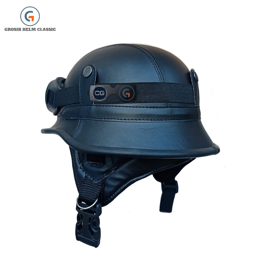 Jual HELM RETRO MILENIAL HITAM/HELM HITAM/HELM/HELM RETRO KULIT/HELM ...