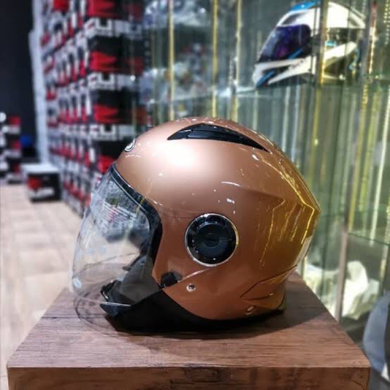 Jual Helm Zeus 617 Bronze Gold original bisa gosend | Shopee Indonesia