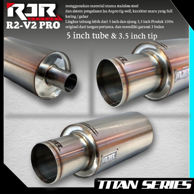 Jual Knalpot Mobil Racing R2-V2 Pro Titan series bas padet universal ...