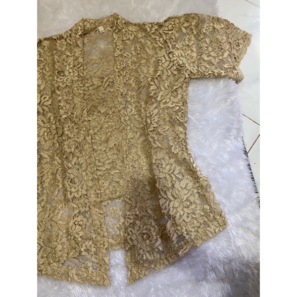 Jual kebaya brokat tangan pendek rumbai kebaya brokat murah pakaian ...