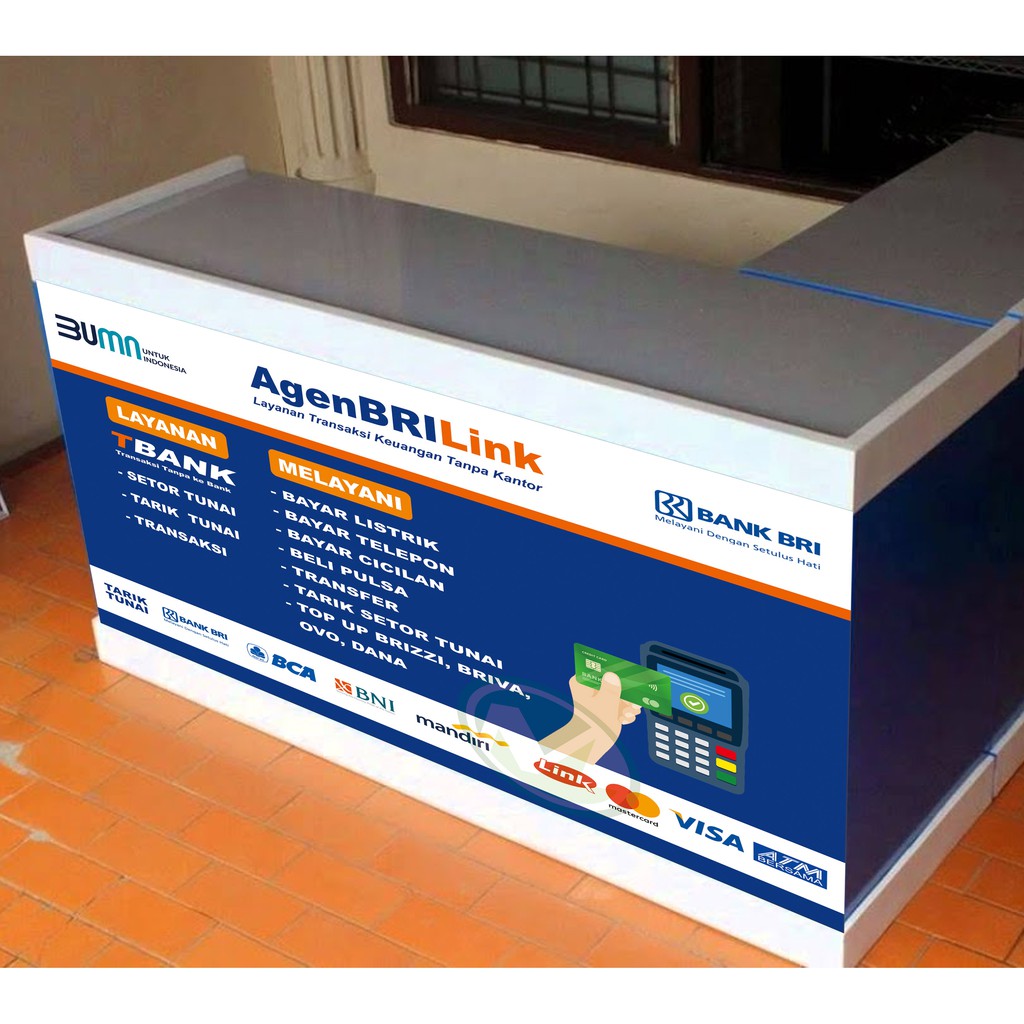 Jual STIKER VINYL MEJA KASIR BRILINK MODEL 2 BESAR | Shopee Indonesia