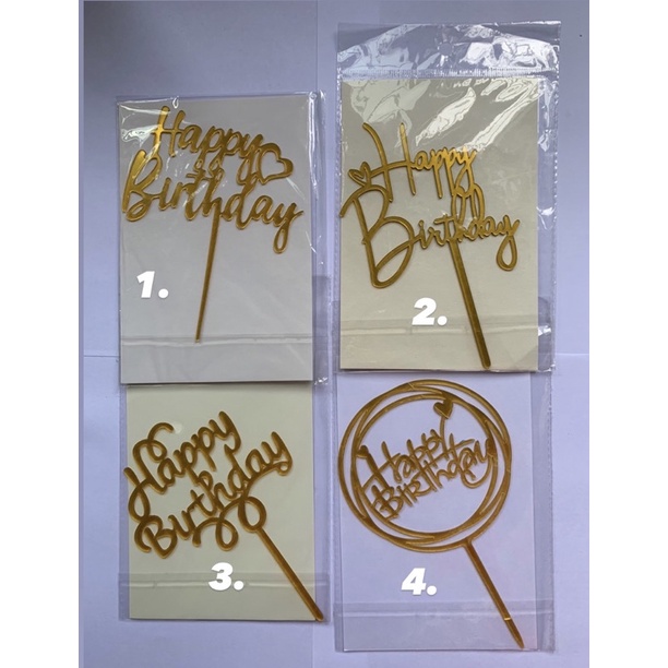 Jual TOPPER ULANG TAHUN / HIASAN KUE / TOPPER ARCYLIC | Shopee Indonesia