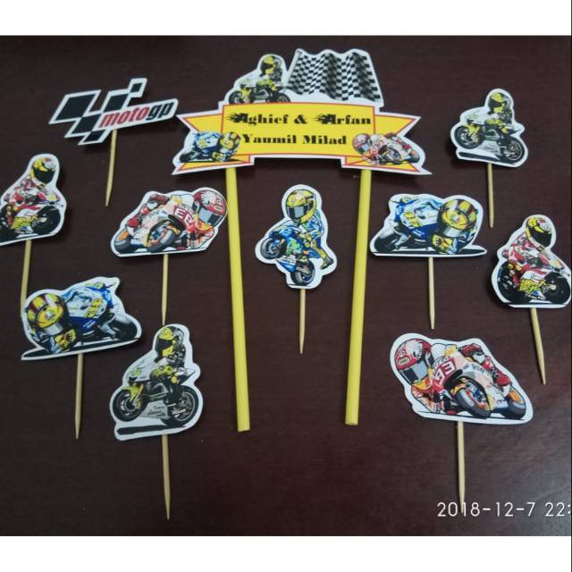 Jual topper hiasan kue moto gp motor 230725gp | Shopee Indonesia