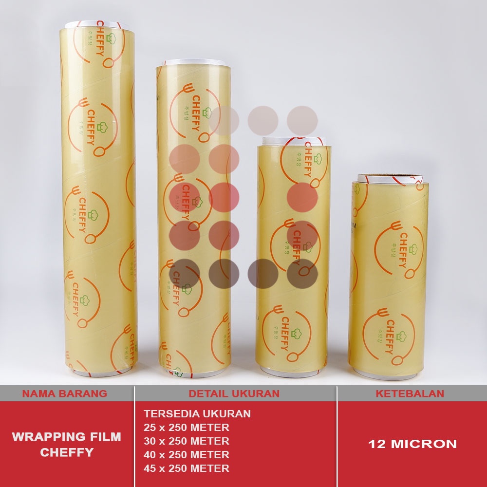 Jual wrapping film cheffy 30x250meter food grade / clingwrap | Shopee ...