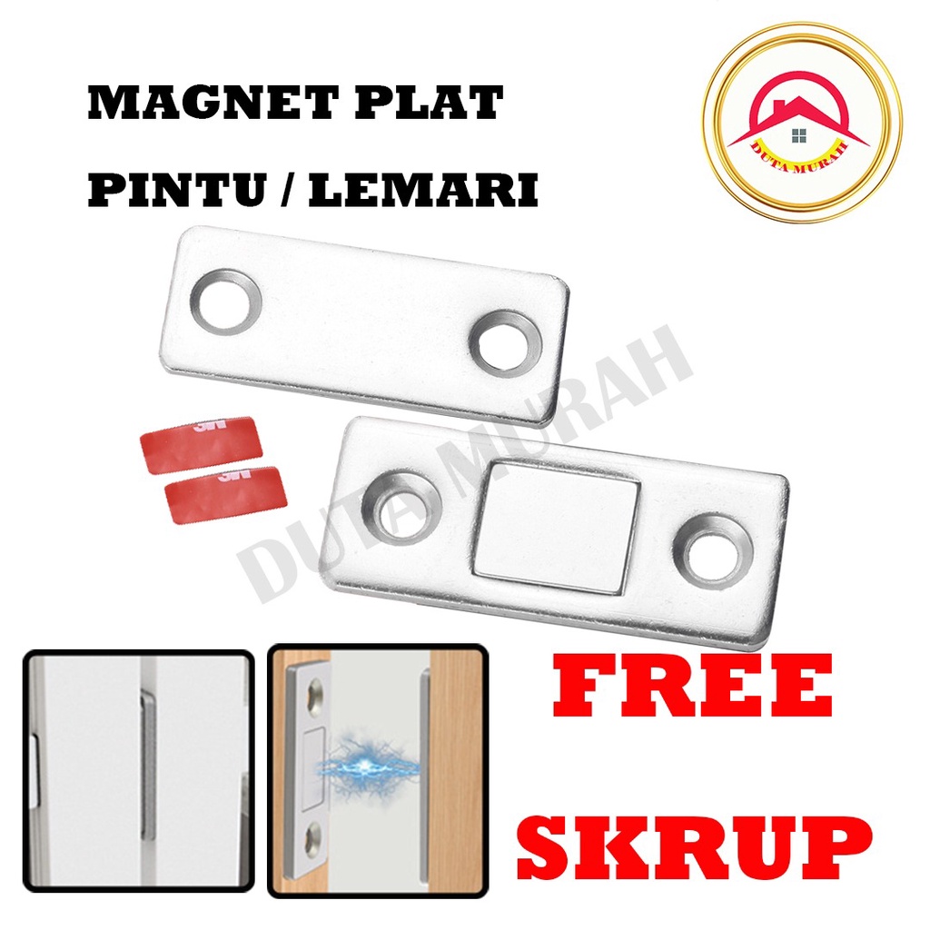 Jual Magnet pintu / Magnet Plat Kuat Penutup Pintu Lurus / Magnetic ...