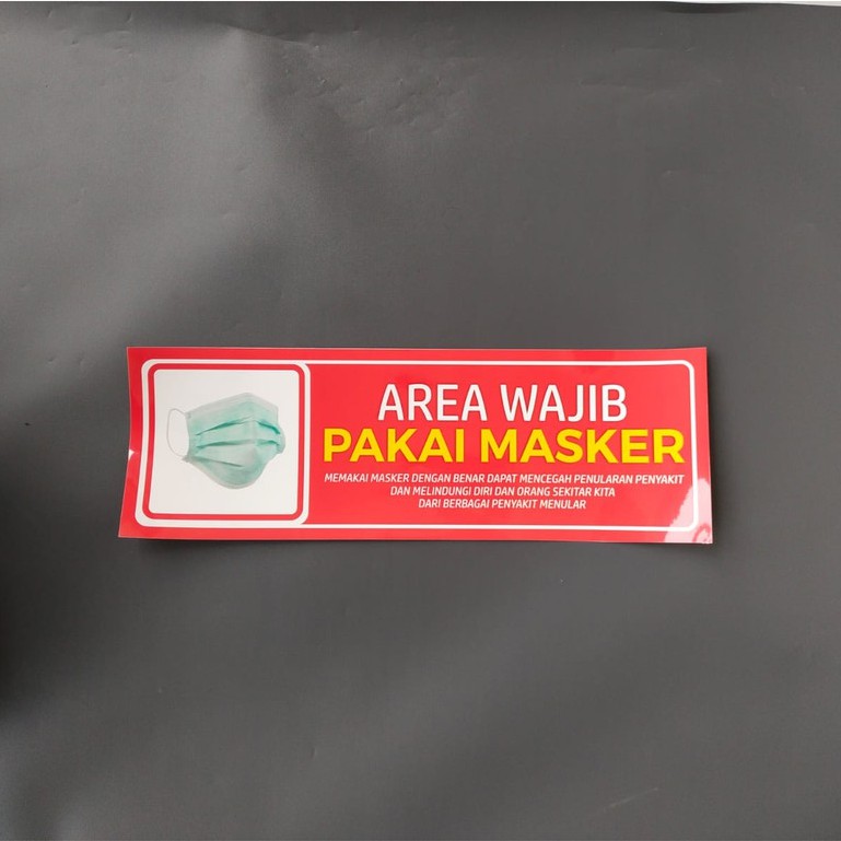 Jual Stiker Wajib Pakai Masker Shopee Indonesia