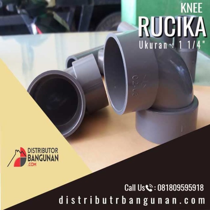Jual Fitting Pvc Sambungan Pipa Pvc Paralon Knee 1 1/4 Rucika | Shopee Indonesia