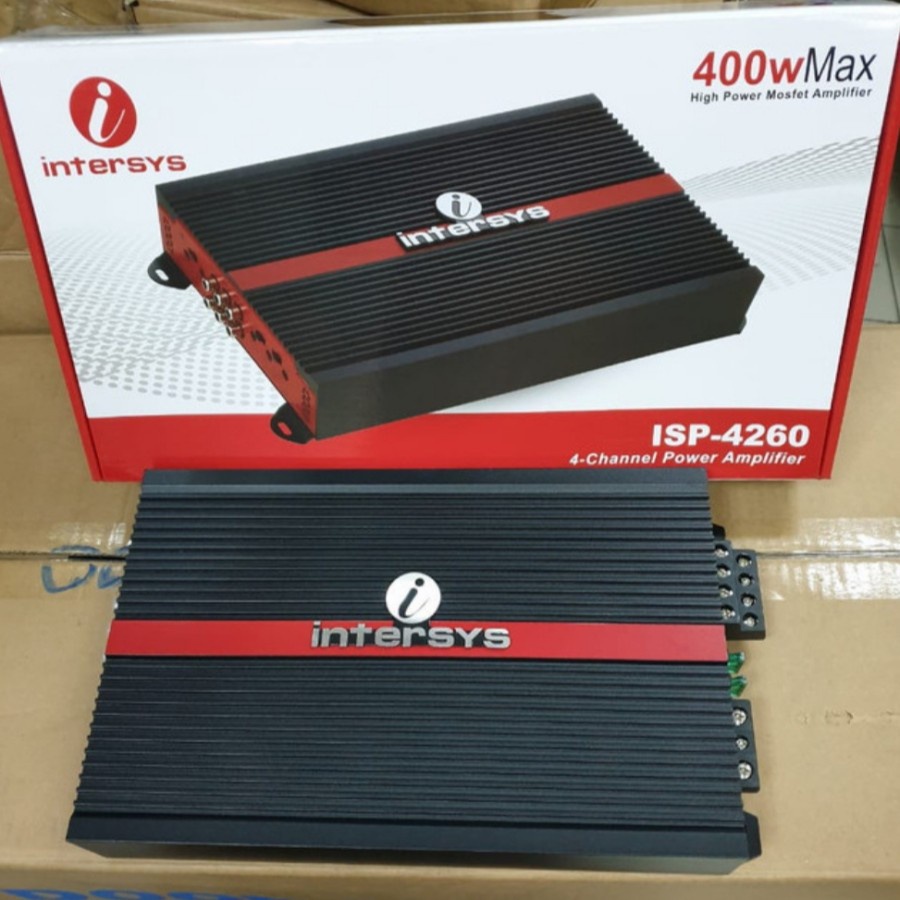 Jual Power Amplifier 4 Channel Intersys ISP-4260 Mobil Universal | Shopee Indonesia
